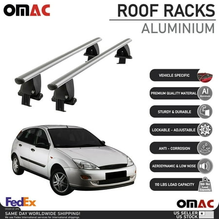 Smooth Roof Rack For Ford Focus HB 2000-2007 Cross Bar Rails Luggage ...