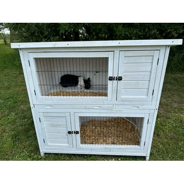 SmileMart 4-Level Rolling Rabbit Cage with Platform and Ramp for Small ...