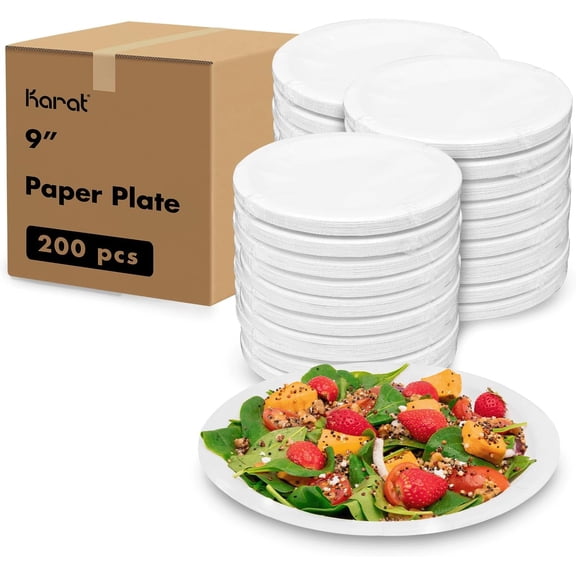 Karat 9" Paper Plate - 200 pcs - Walmart.com