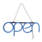 Artistic LED Oval Open Sign with Programmable Message, 14" x 27", Red ...