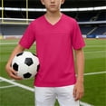 AHTJRT Boys Girls V Neck Shirt Casua Solid Color Basic Tee Tops Quick ...