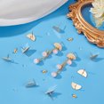 24Pcs Brass Stud Earring Findings with Loop Half Round 24Pcs Brass Ear ...