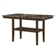 D4355 Brown Faux marble Wooden Bar Table - Walmart.com