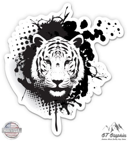 Tiger - 5" Vinyl Sticker - For Car Laptop I-Pad - Waterproof Decal ...