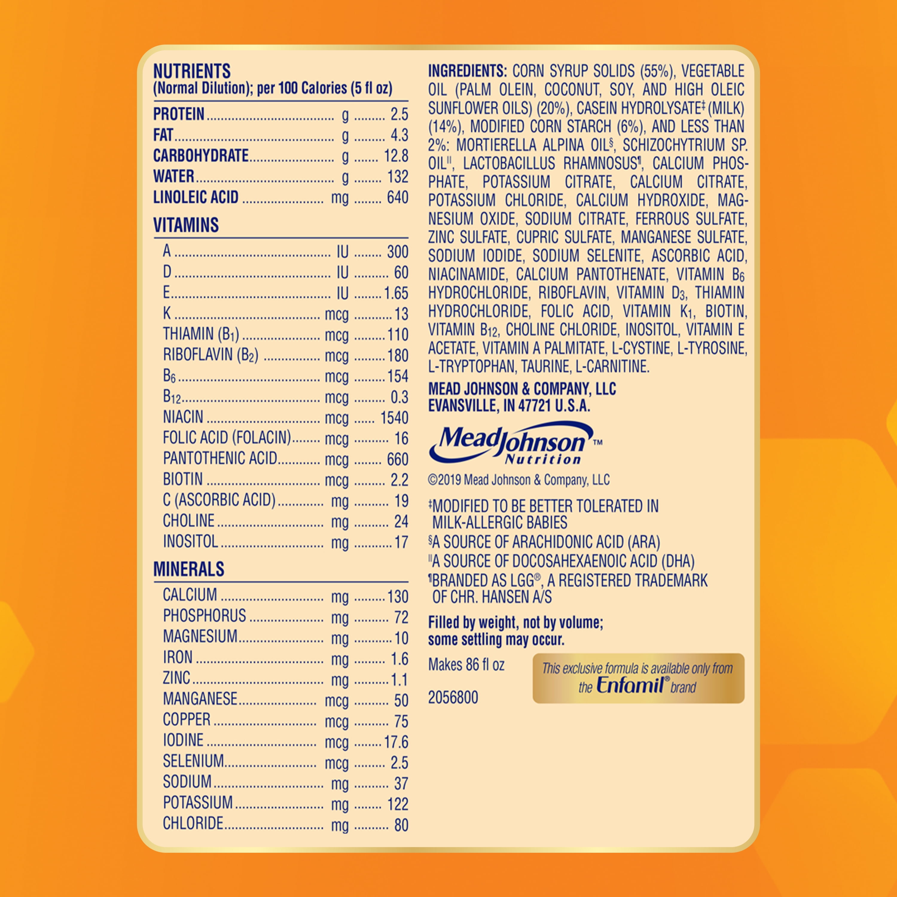 Nutramigen Ingredients
