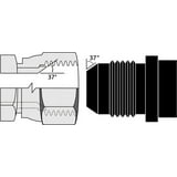 AN3 Weld On Bung Aluminum Male Flare Weldable Fuel Tank Fitting AN3 JIC ...