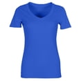 Byoo Girls Ribbed V-Neck T-Shirt Slim Fit Solid Color Short Sleeve Soft ...