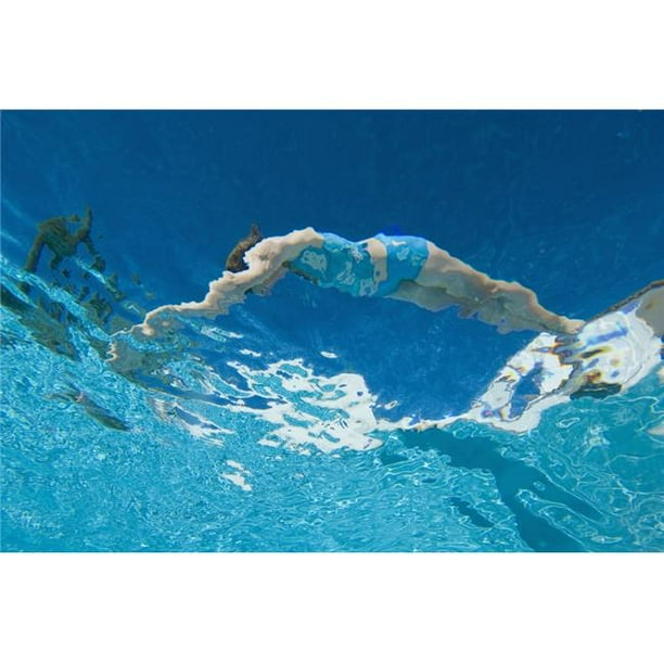 Posterazzi DPI1889171 Underwater View of Woman Diving Into Pool Poster ...