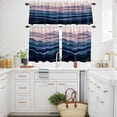 Abstract Mountain Kitchen Curtains Valance and Tier Set Watercolor ...