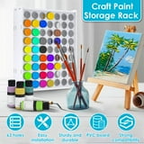 Jetcloudlive Craft Paint Storage Organizer 63 Holes Wall-mounted PVC ...