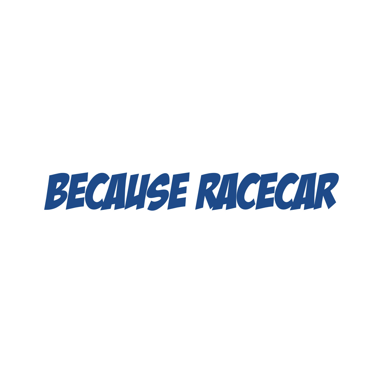 Because Racecar Sticker Decal Die Cut - Self Adhesive Vinyl ...