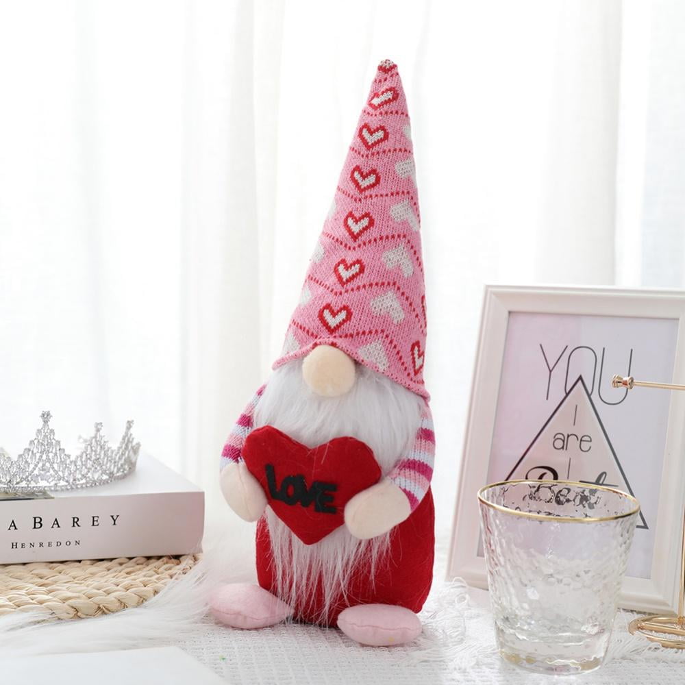 Valentines Day Gnome Plush Tabletop Ornament,Handmade Mr and Mrs ...
