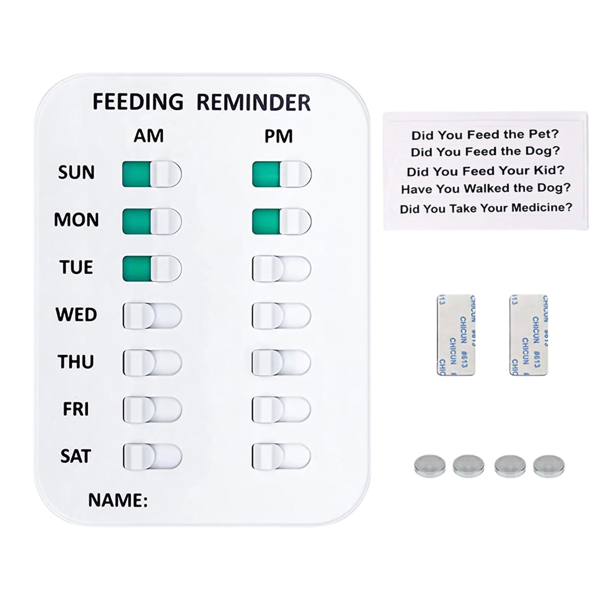 hirigin Dog Feeding Reminder Chart, Magnetic Pet Feeding Chart Medicine ...
