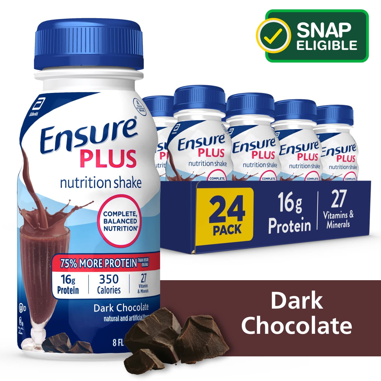 Ensure Plus Nutrition Shake, 24 Count, With 16 Grams of High-Quality ...