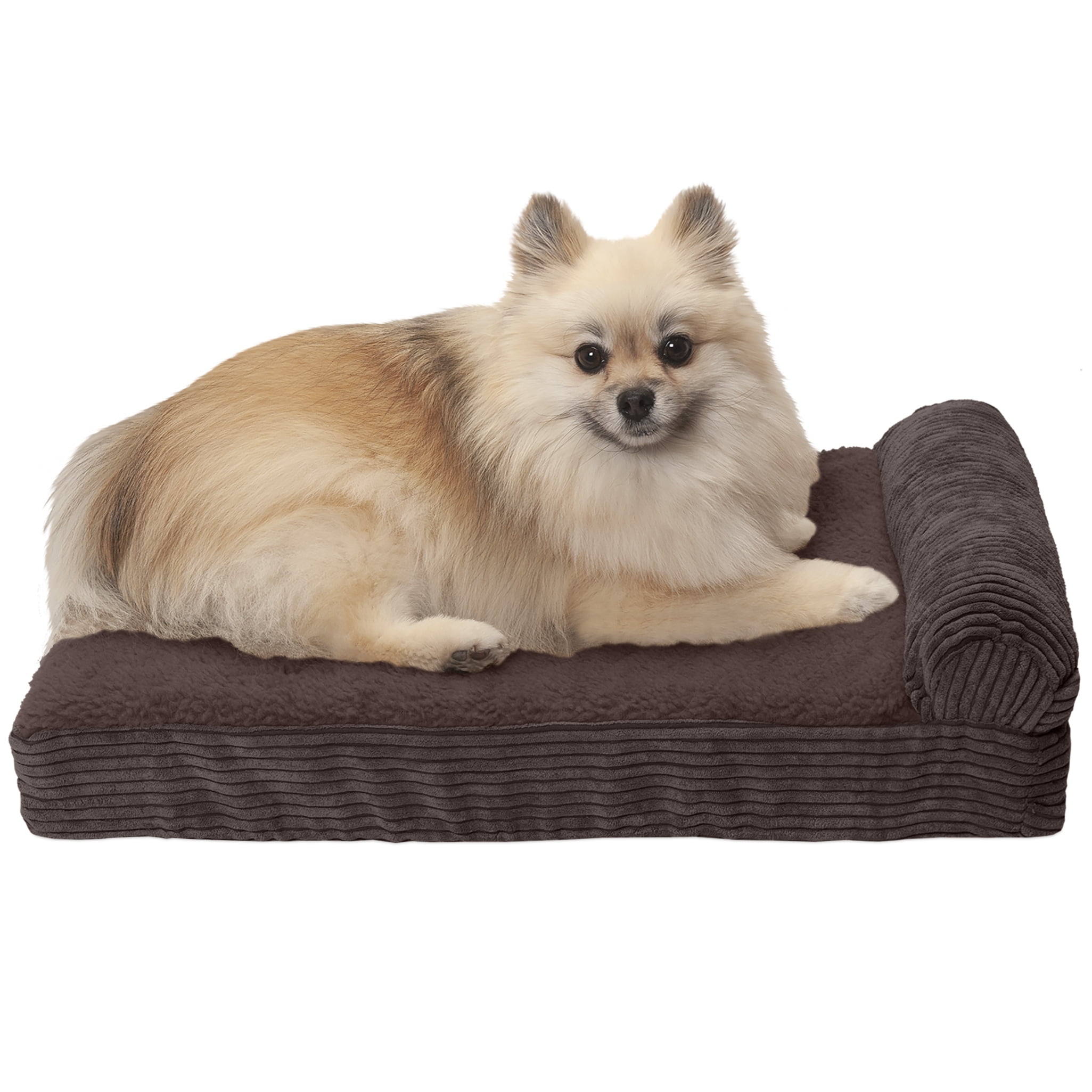FurHaven Pet Dog Bed | Cooling Gel Memory Foam Orthopedic Faux Fleece ...