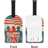 GZHJMY American USA Flag Luggage Tags 1 Piece, PU Leather Travel ID ...