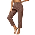 AHTJRT Women's Cropped Sweatpants 7/8 Straight Leg Elastic Waist ...