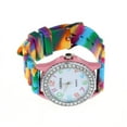 【miarhb】women Geneva Silicone Crystal Bling Analog Digital Quartz Wrist