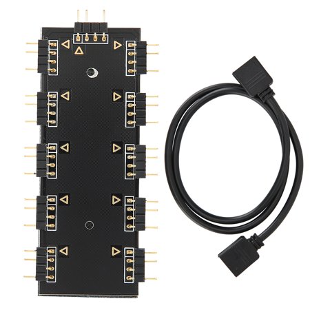 RGB Hub Controller,RGB Hub Controller 1‑10 PC Chassis Fan Hub CPU ...