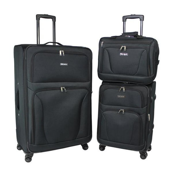 World Traveler - World Traveler WT100-BLACK 3 Piece Embarque Collection ...