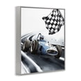 Stupell Industries Dynamic Racecar Driving Gray Framed Giclee Art ...