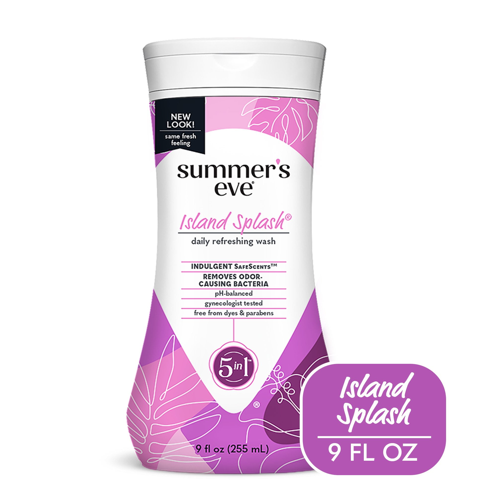 Summer's Eve Cleansing Wash for Sensitive Skin, Island Splash, 9 oz ...