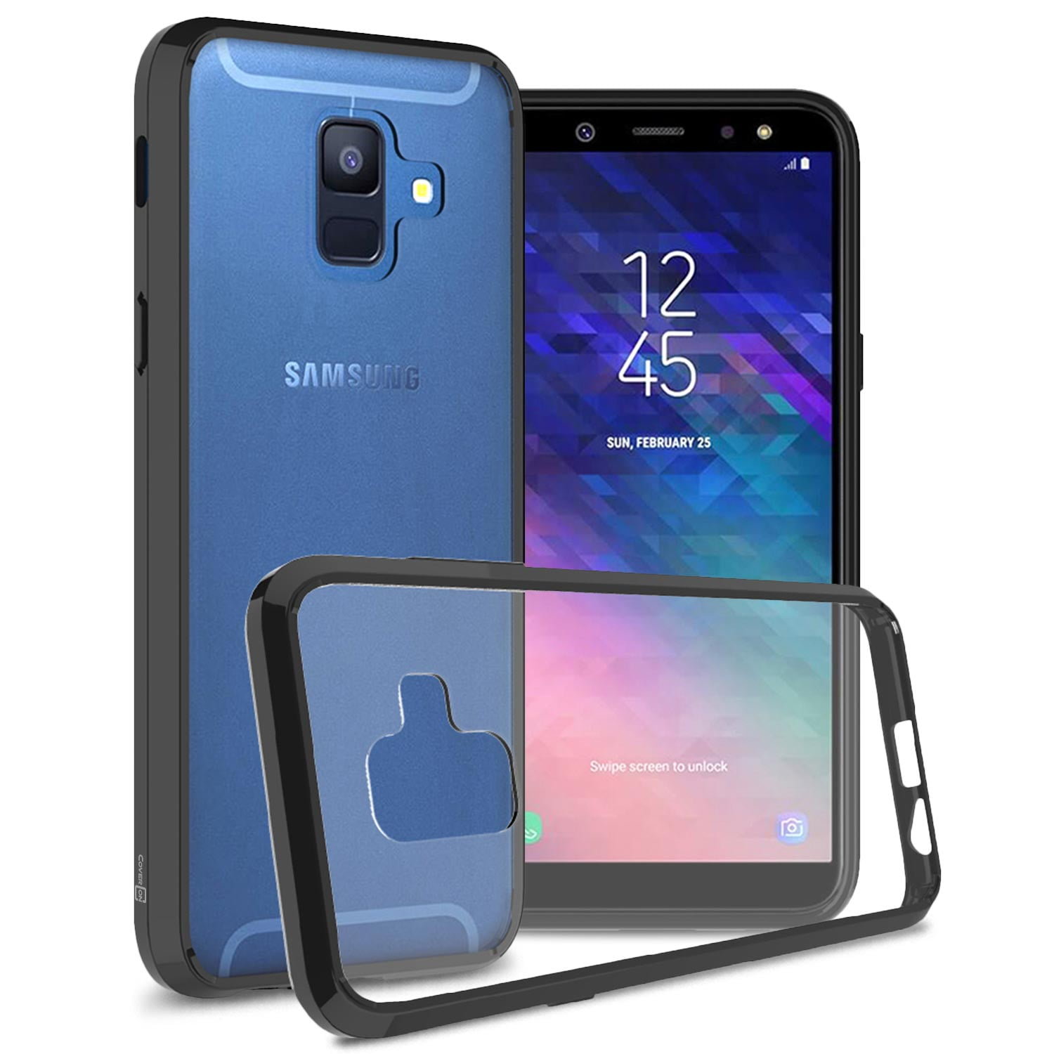 CoverON Samsung Galaxy A6 2018 Case, ClearGuard Series Clear Hard Phone ...