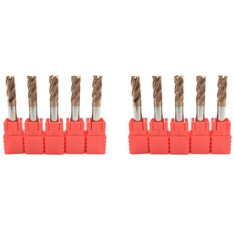10 fresas de carburo de la serie 6 mm, una fresa de 4 ranuras, fresado ...