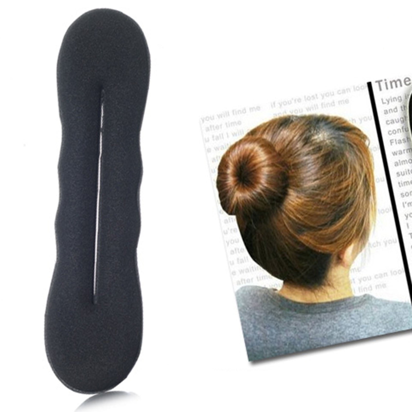 Meidiya 4Pcs/Set Hair Brown Magic Hair Bun Maker Sponge Buns Shaper Accessories Strong Flexible ...