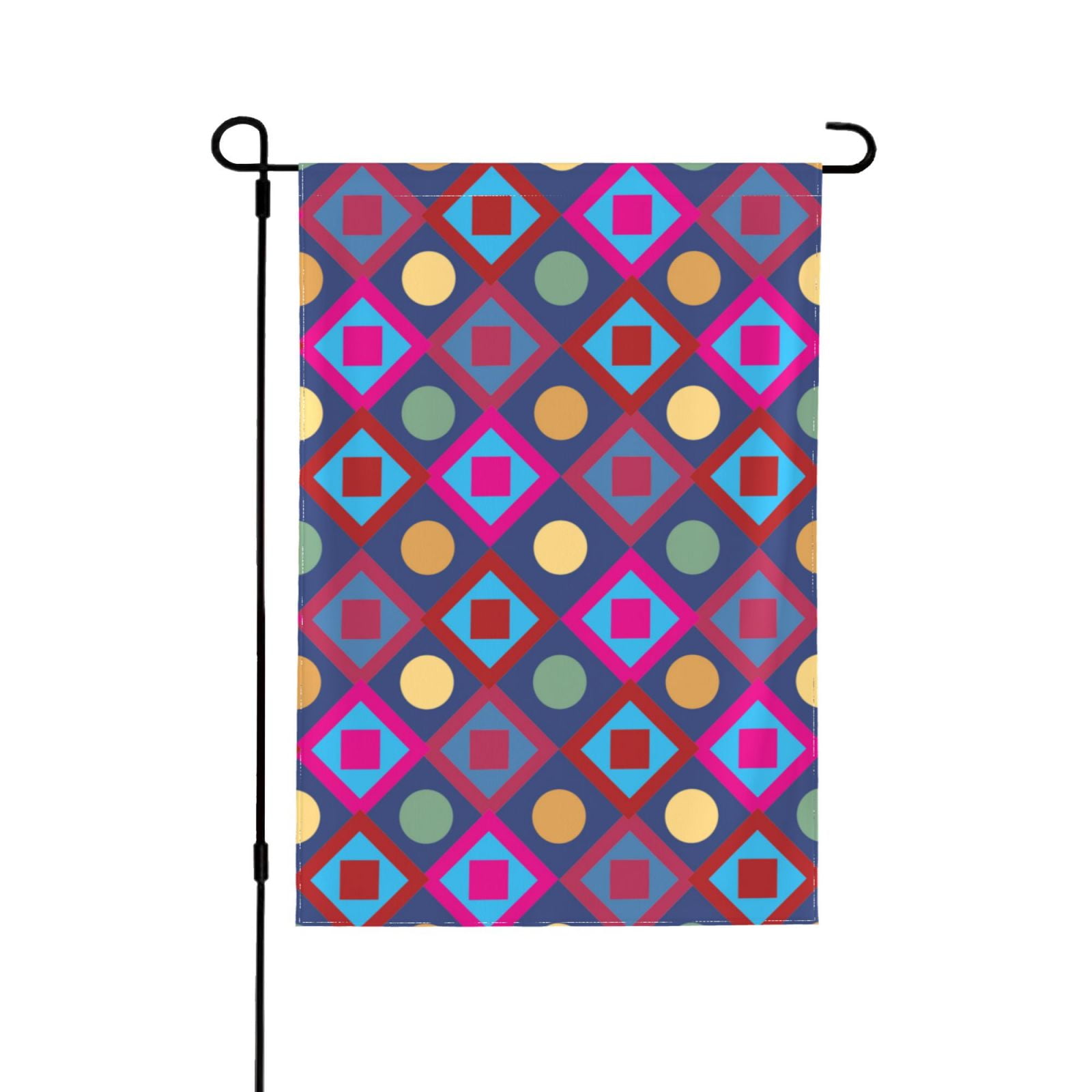 ZNDUO Triangle Square Round Pattern Garden Flag, 12.5"x18" Double Sided ...