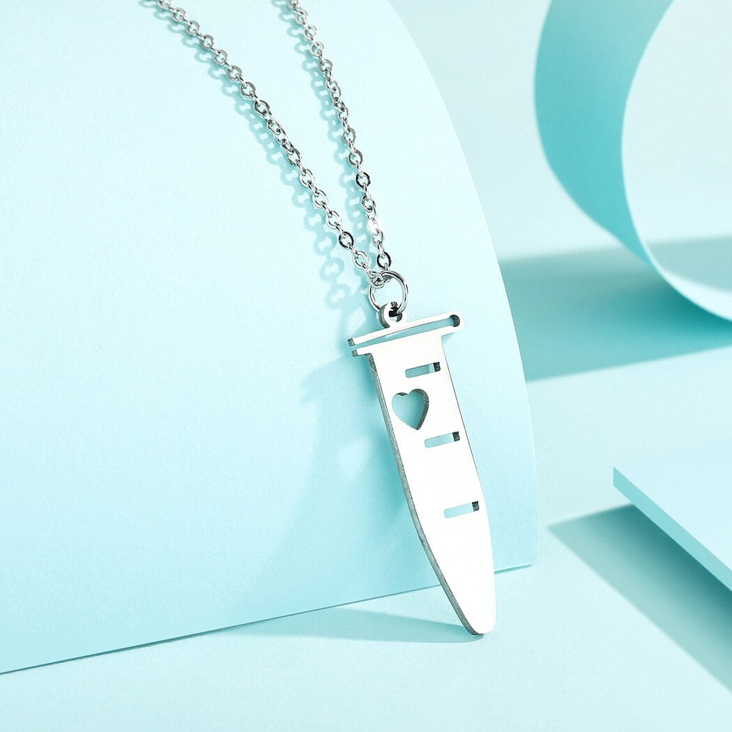 Microcentrifuge Test Tube Heart Biology Necklace Science Teacher Gift ...