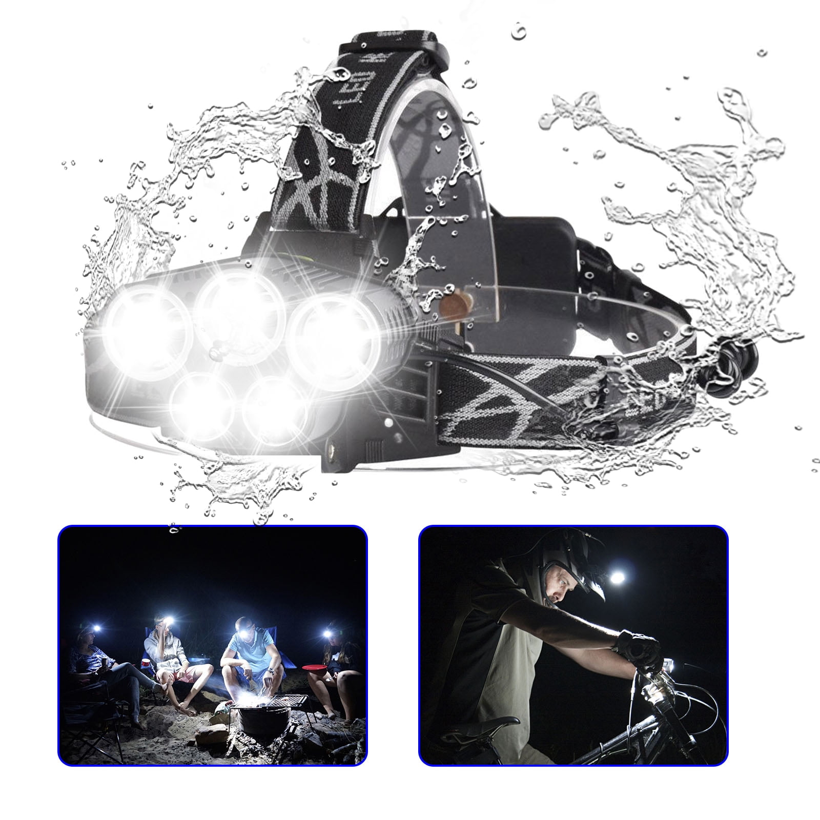 Click here for Htscf 80000lm 5-Modes 5 Led White Super Bright Hea... prices