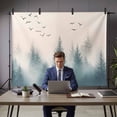 12x8ft Photo Backdrop, Foggy Forest Soft Polyester Backdrop Curtains ...