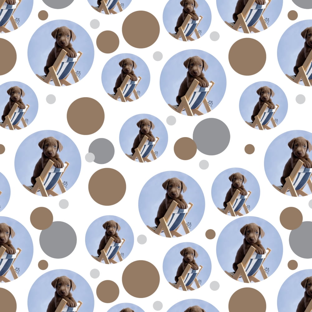 Lab Labrador Puppy Dog in Beach Lounger Chair Premium Gift Wrap ...