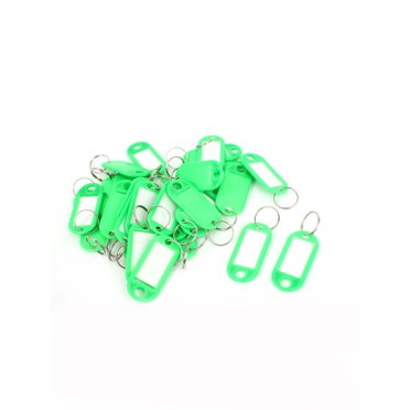 Plastic Key ID Tags Name Card Labels Keyring Keychain White 10pcs ...