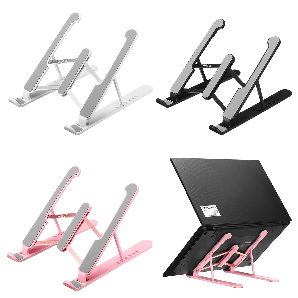 Aluminium Alloy Laptop Stand Notebook Holder, Non-slip 6 Adjustable ...