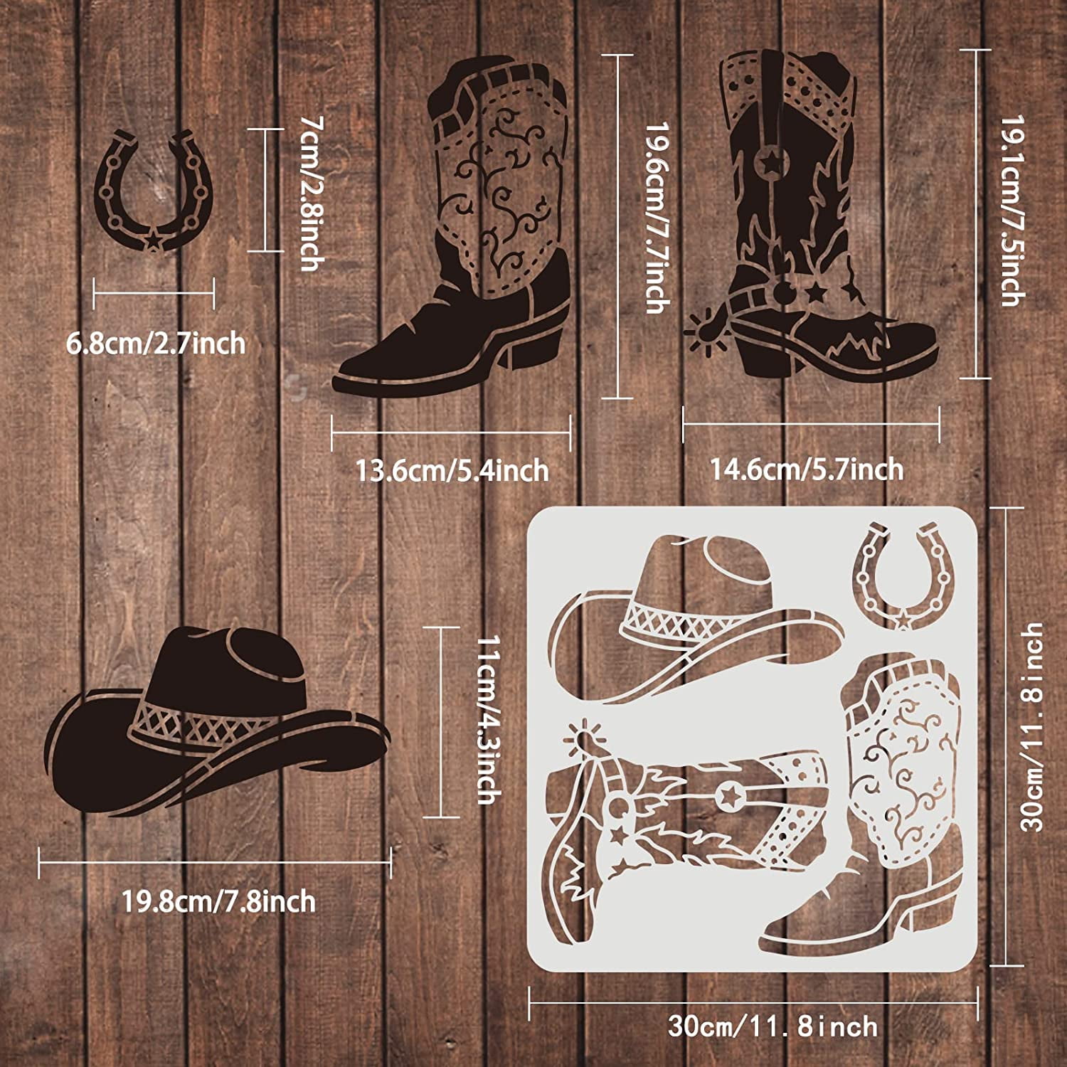 Cowboy Boot Card Template