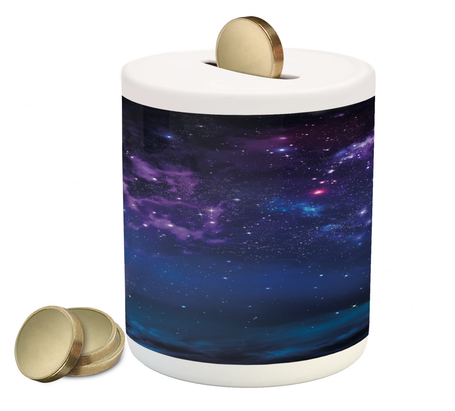 Space Piggy Bank, Milky Way Themed Dark Matter with Star Field Sci Fi ...
