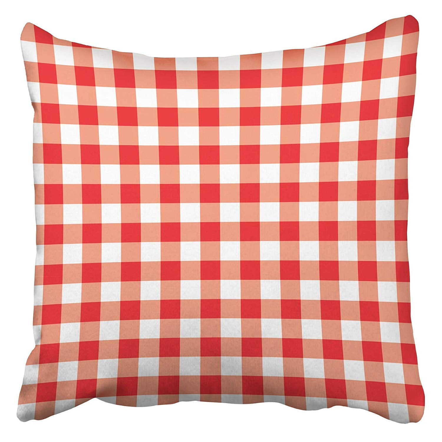 USART Gingham Red Checks White Abstract Americana Artistic Canvas ...