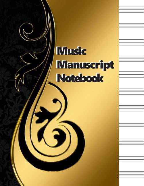 Music Manuscript Notebook: 12 Stave Blank Sheet Music Journal Book ...