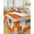 Burnt Orange Beige Bed Skirt Twin Size 18 Inch Drop, Abstract Modern ...