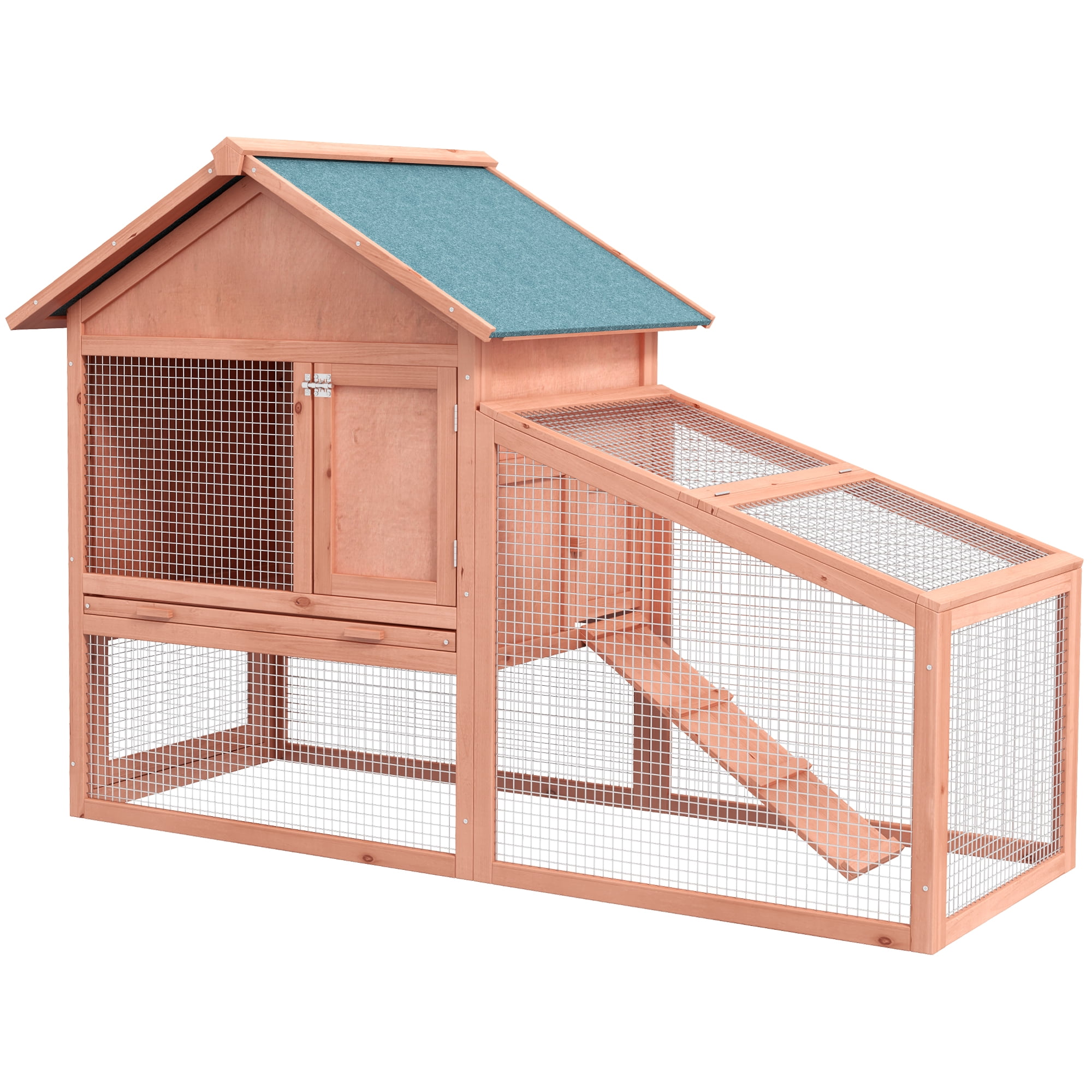 Click here for Pawhut Outdoor 2-Tier Rabbit Guinea Pig Hutch With... prices