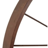 DecMode Large Round Brick Red Metal Wagon Wheel Wall Decor 43 Inch ...