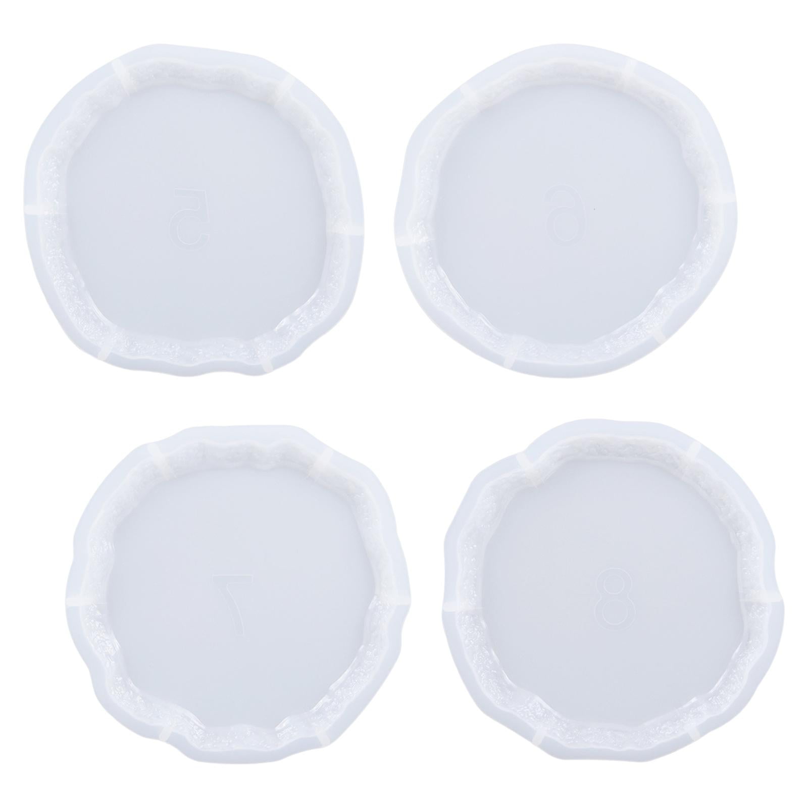 4x Coaster Resin Casting DIY Epoxy Silicone Model Crafting Crafts Resin ...