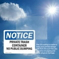 (2 Pack) Private Trash Container No Public Dumping OSHA Notice Sign - Walmart.com