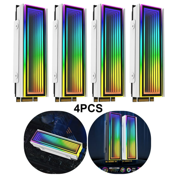 Disipador Calor M.2 Nvme 5V 3PIN ARGB SSD Cooler AURA Sync para M.2 2280 (Blanco) | Bodega ...