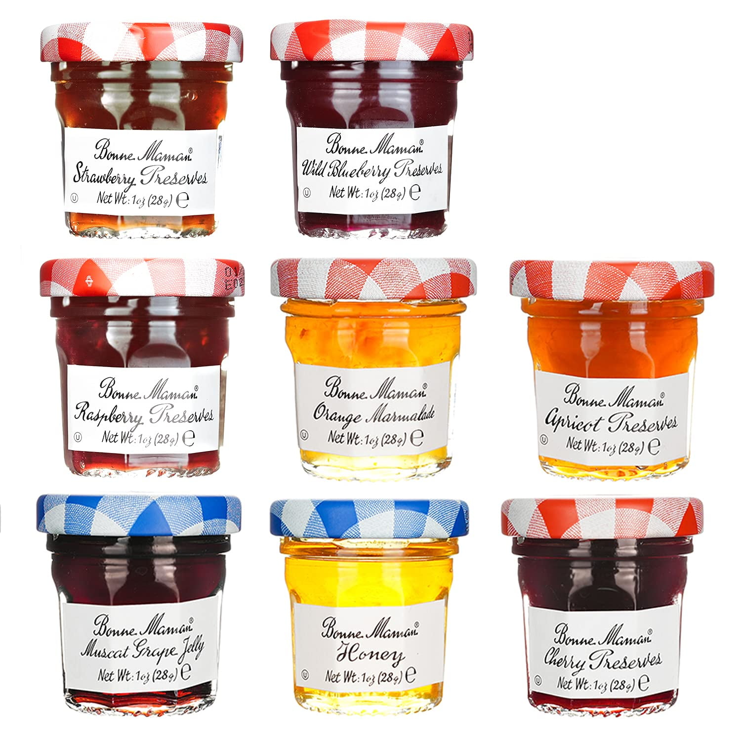 Bonne Maman Assorted Preserves - Strawberry, Apricot, Raspberry, Orange ...