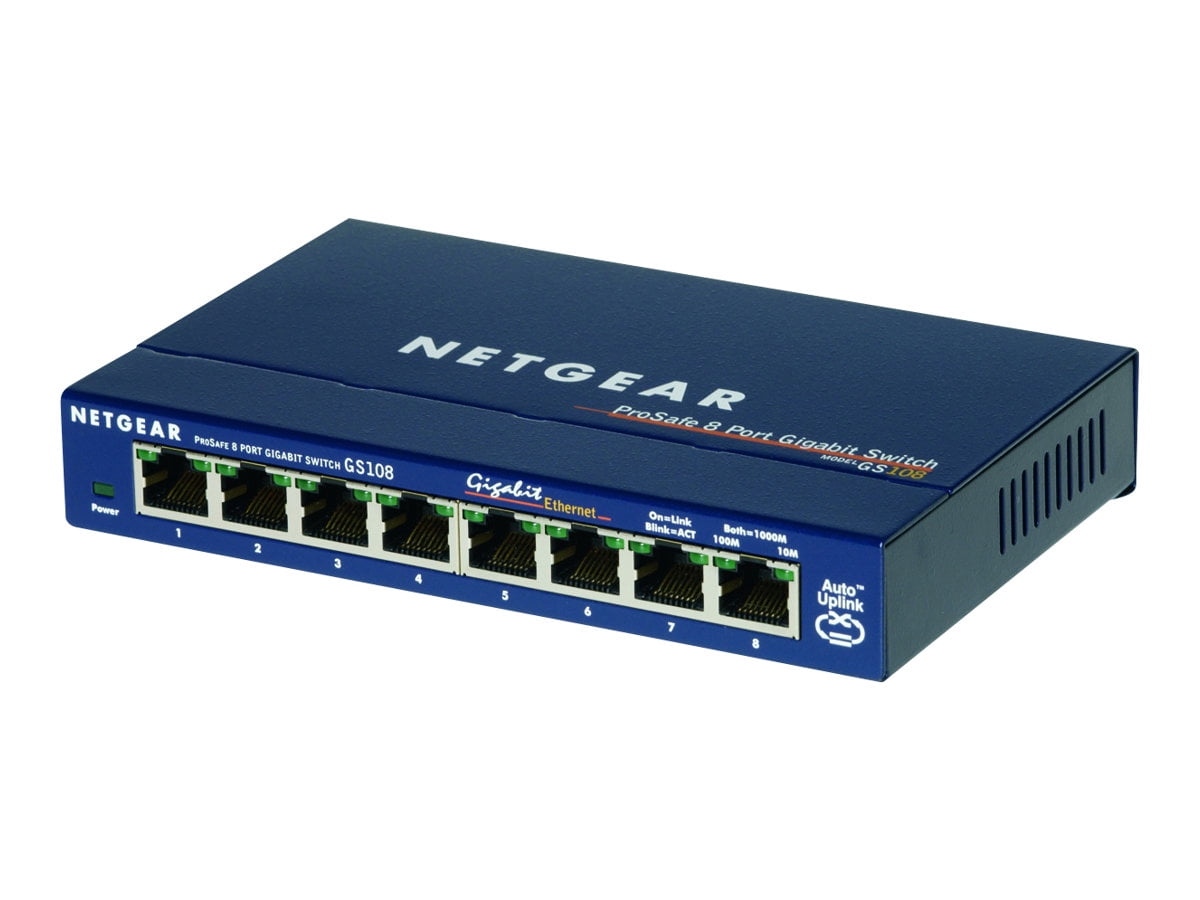 NETGEAR GS108 - Switch - 8 x 10/100/1000 - desktop - Walmart.com