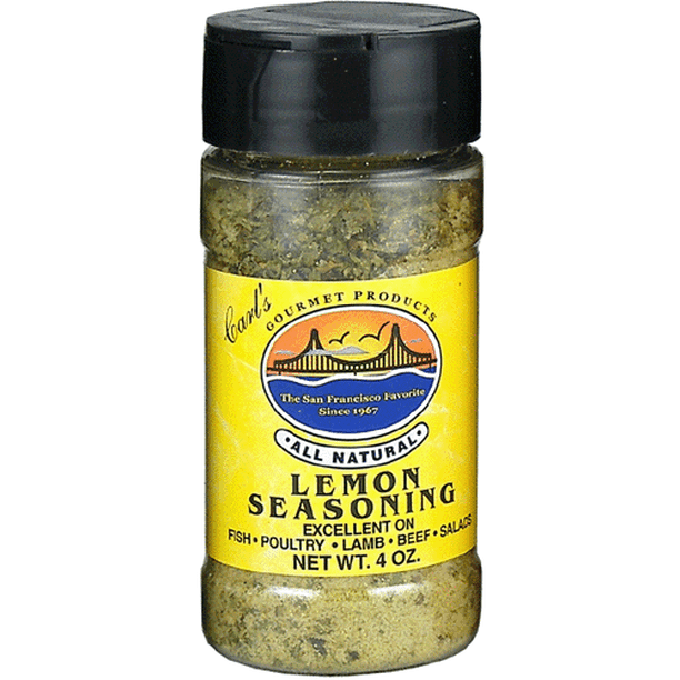 Carl's Gourmet All Natural Lemon Seasoning and Meat Rub - 4 oz ...