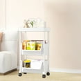 Multi Layer Adjustable Rolling Storage Rack Cart Large Capacity Multi ...